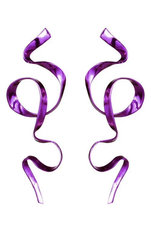 STERLING KING Allegro Ribbon Drop Earrings - Violet