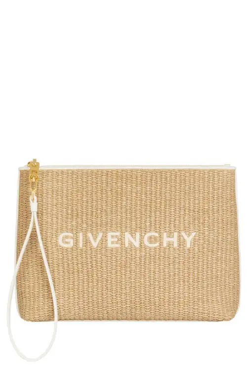 Givenchy Large Woven Raffia Pouch