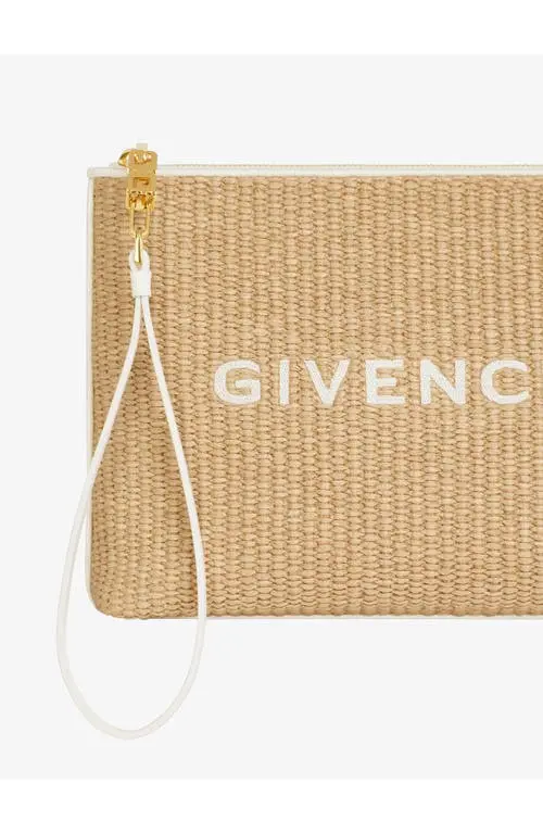 Givenchy Large Woven Raffia Pouch