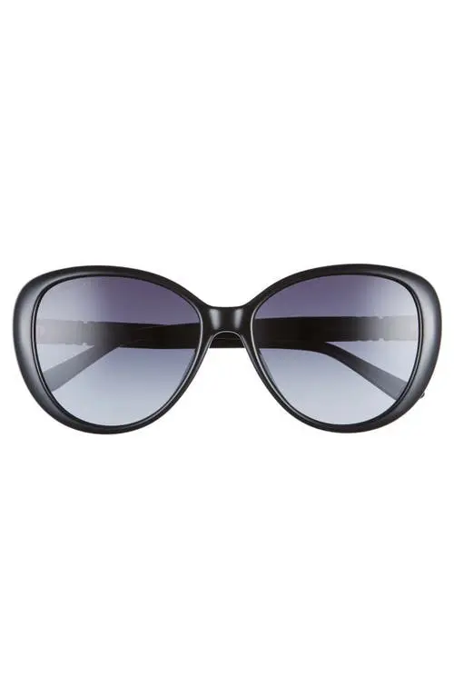 Jimmy Choo Amira 57mm Gradient Cat Eye Sunglasses - Black  display picture 1