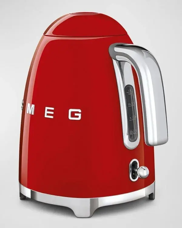 SMEG Retro Electric Kettle, Polished - Red