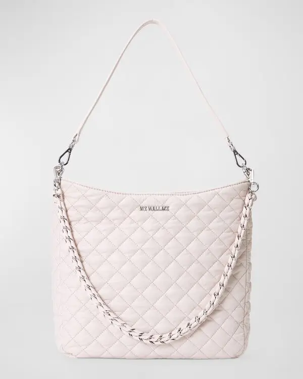 Mz Wallace Crosby Quilted Leather Hobo Bag