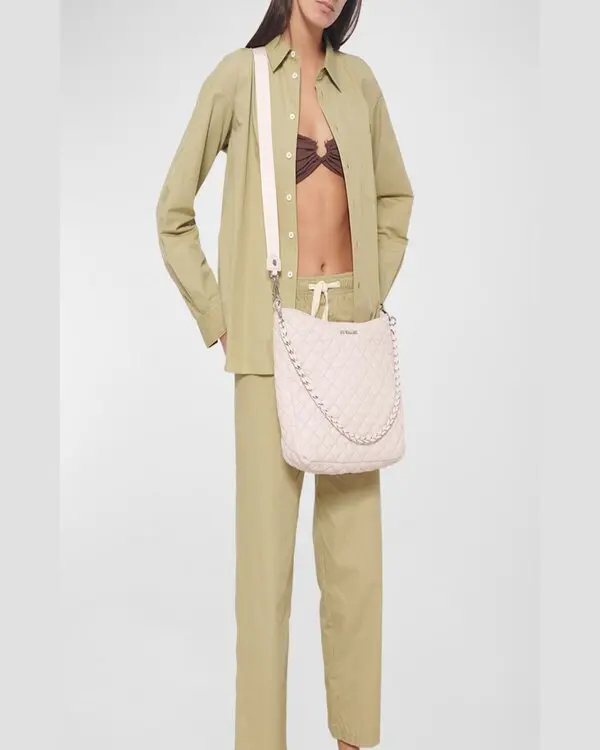 Mz Wallace Crosby Quilted Leather Hobo Bag