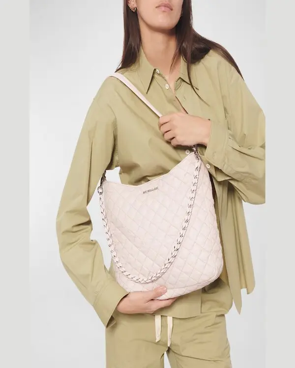 Mz Wallace Crosby Quilted Leather Hobo Bag
