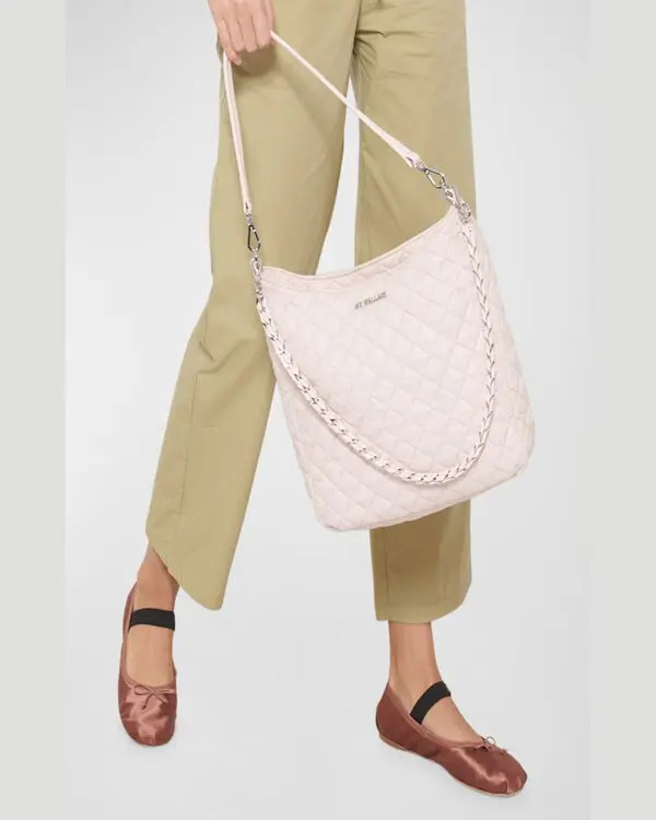 Mz Wallace Crosby Quilted Leather Hobo Bag