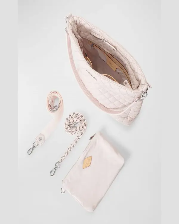 Mz Wallace Crosby Quilted Leather Hobo Bag