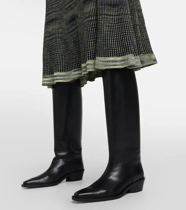 Proenza Schouler Bronco Leather Knee-high Boots