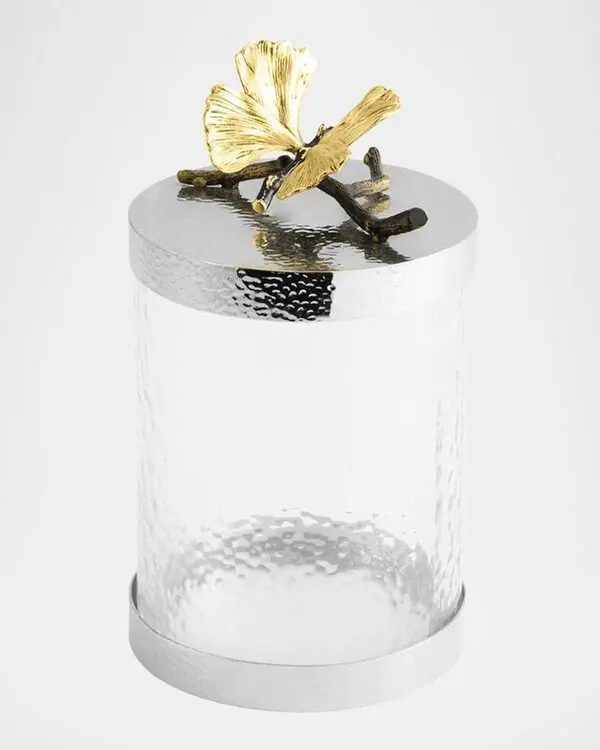 Michael Aram Butterfly Ginkgo Canister, Small - Clear