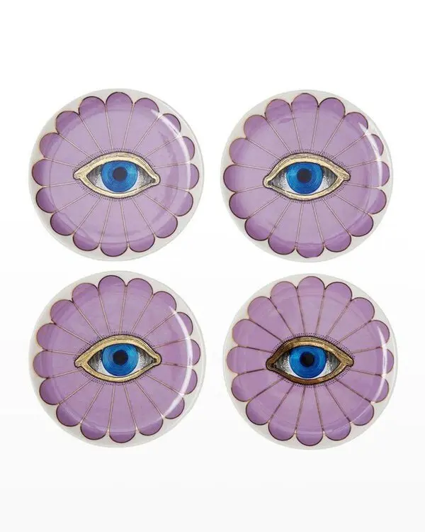Jonathan Adler Fleur Coasters - Purple