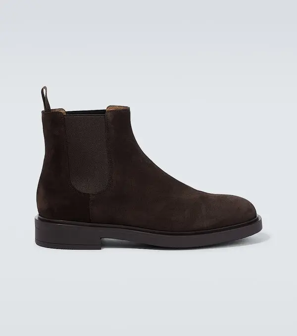 GIANVITO ROSSI Douglas Suede Chelsea Boots - Brown