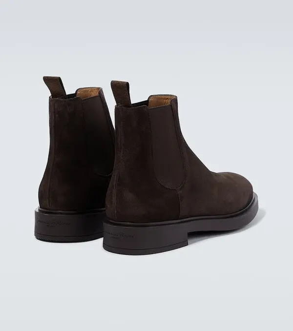 GIANVITO ROSSI Douglas Suede Chelsea Boots - Brown