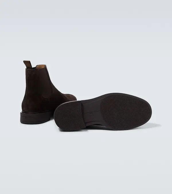 GIANVITO ROSSI Douglas Suede Chelsea Boots - Brown