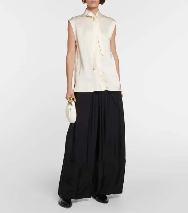 JIL SANDER Satin Sleeveless Blouse
