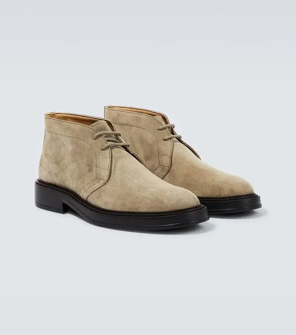 TOD'S Suede Desert Boots - Beige