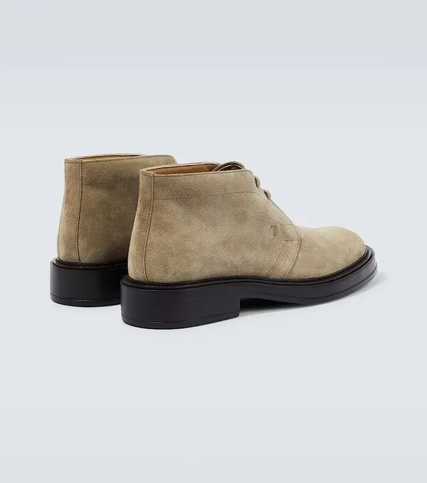 TOD'S Suede Desert Boots - Beige