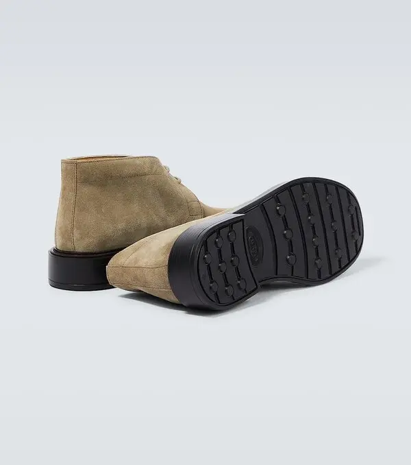 TOD'S Suede Desert Boots - Beige