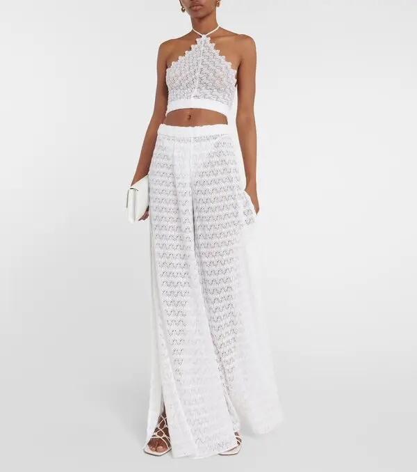 Missoni Crochet-knit Halterneck Crop Top