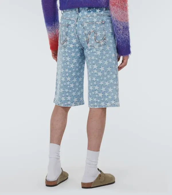 ERL Jacquard Cotton Denim Shorts