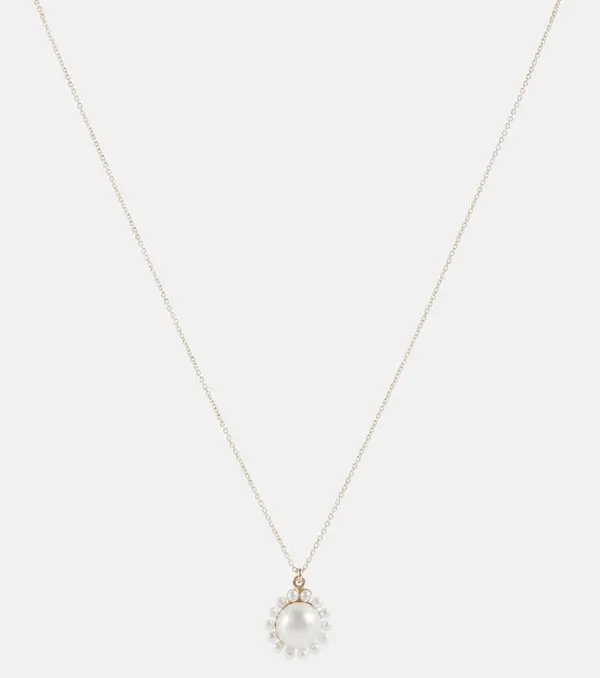 Sophie Bille Brahe Jeanne Simple Pearl Necklace - Gold