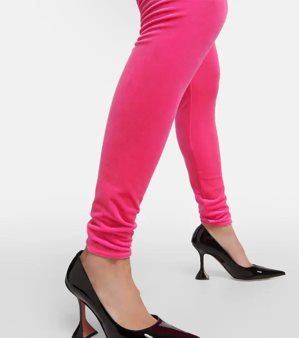 Alexandre Vauthier Turtleneck Velvet Jumpsuit