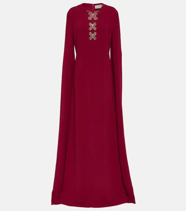 Elie Saab Embellished Crêpe Gown