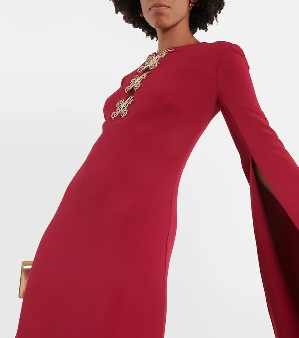 Elie Saab Embellished Crêpe Gown