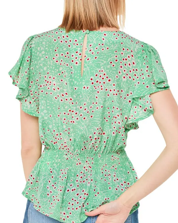 Whistles Daisy Meadow Frill Sleeve Top