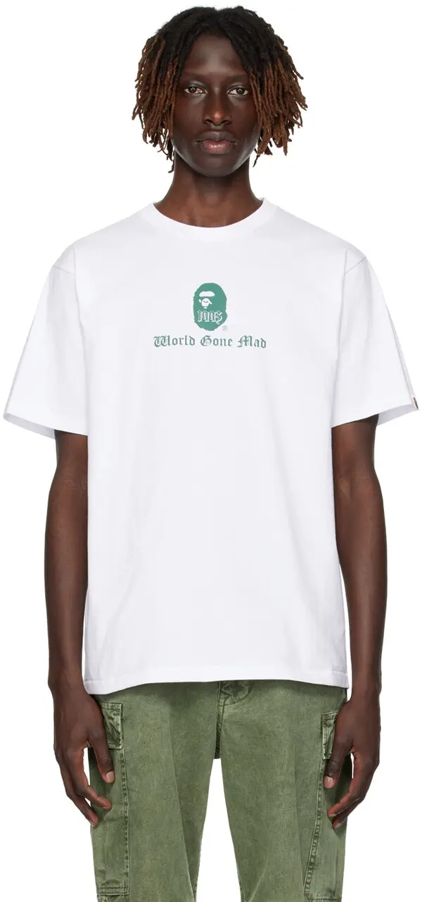 A Bathing Ape World Gone Mad' T-Shirt - White | Editorialist