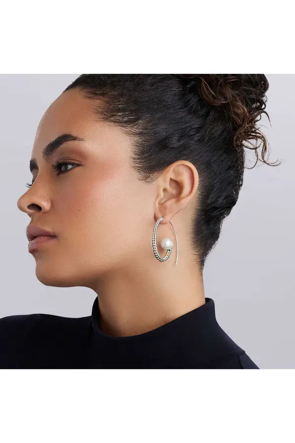 Lagos Luna Pearl Hoop Earrings