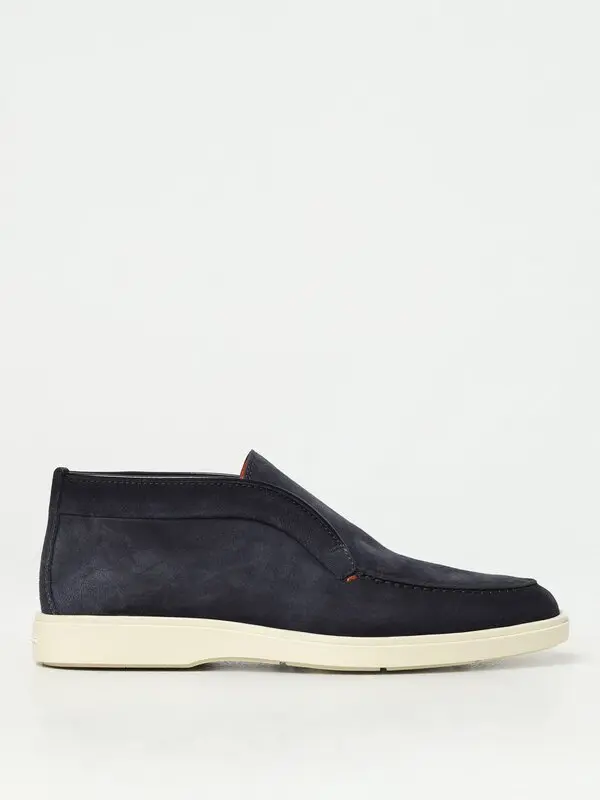 Santoni Suede Chukka Boots - Blue 1