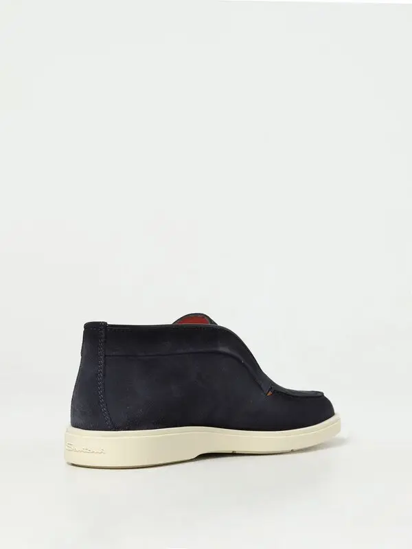 Santoni Suede Chukka Boots - Blue 1