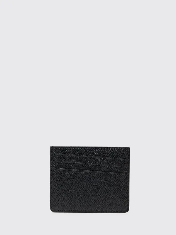 MAISON MARGIELA Grained Calfskin Flat Card Holder With Four Stitches