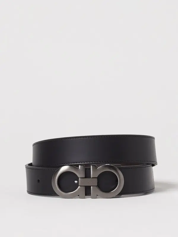 FERRAGAMO Leather Belt - Black