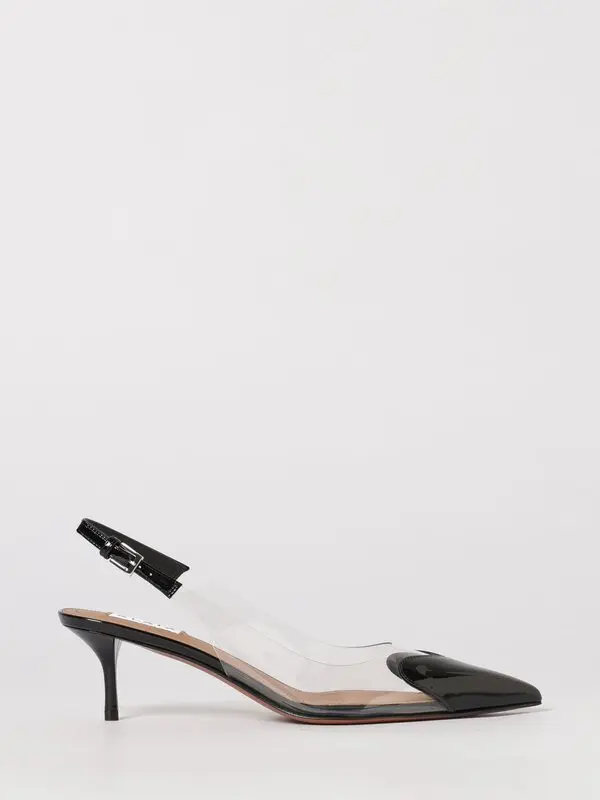 Alaïa Le Caur Slingback Court Shoes In Patent Leather And Pvc - Black