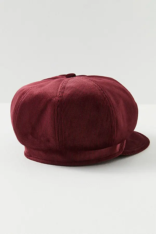 Free People Proper Stripe Slouch Lieutenant Hat In Berry  display picture 1