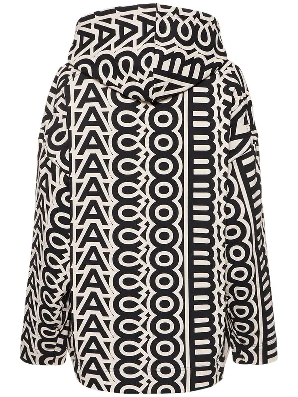 Marc Jacobs The Monogram Oversize Cotton Hoodie - Black,white