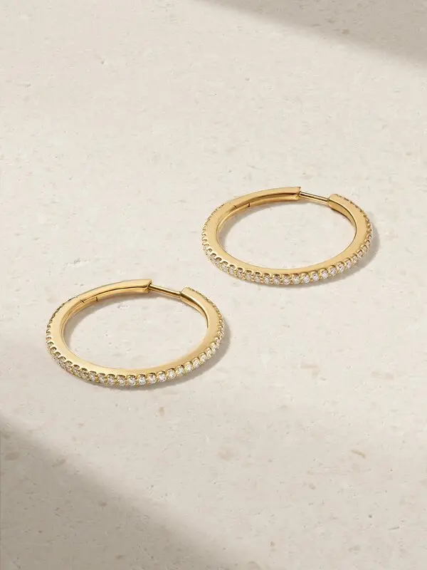OLE LYNGGAARD COPENHAGEN Love Band Diamond Hoop Earrings - Gold