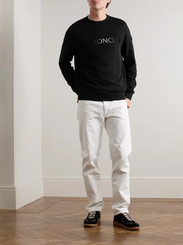 Moncler Logo-flocked Cotton-jersey Sweatshirt