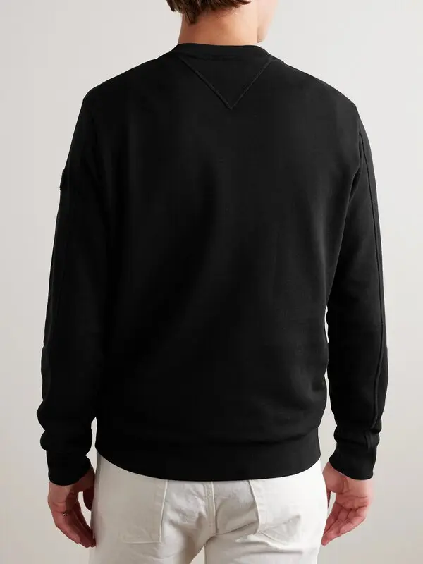 Moncler Logo-flocked Cotton-jersey Sweatshirt