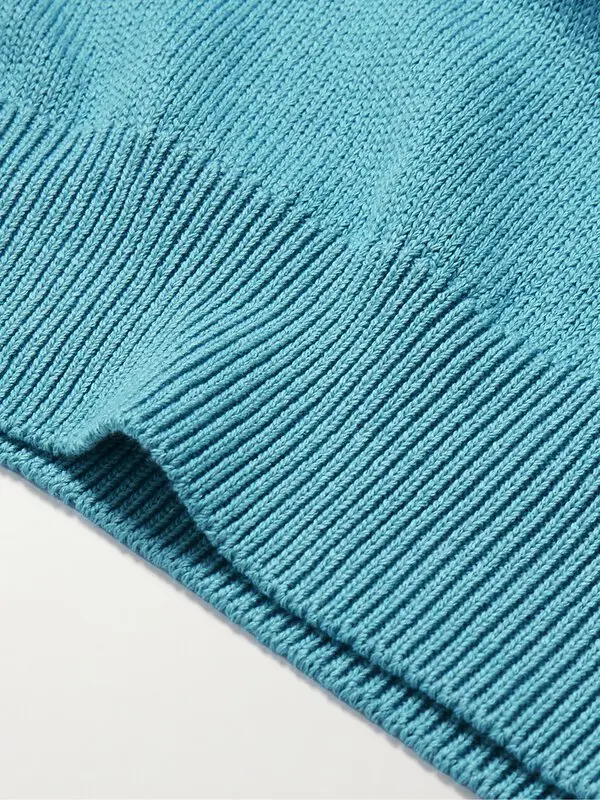 Loro Piana Cotton And Silk-blend Sweater - Blue