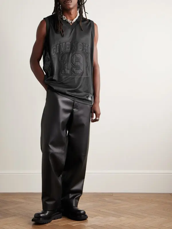 Givenchy Logo-appliquéd Mesh Tank Top