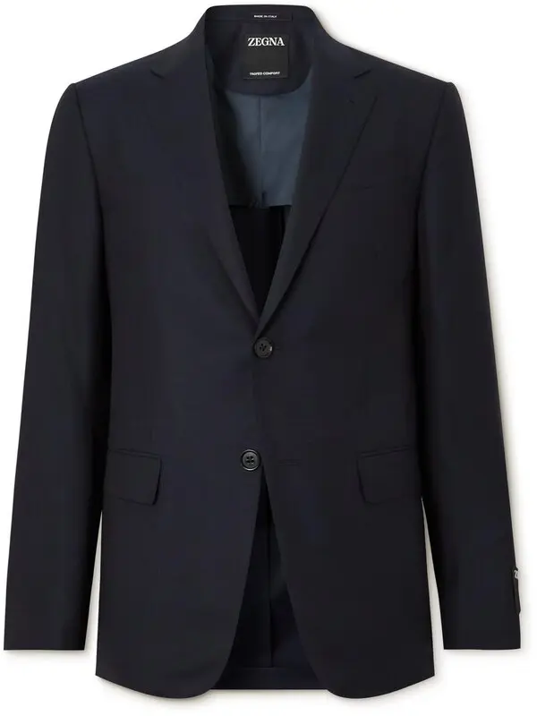 Zegna Wool-blend Blazer - Blue