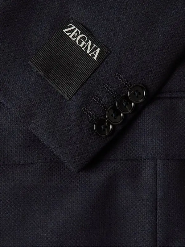 Zegna Wool-blend Blazer - Blue