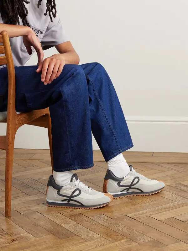 Loewe Flow Runner Leather-trimmed Sneakers
