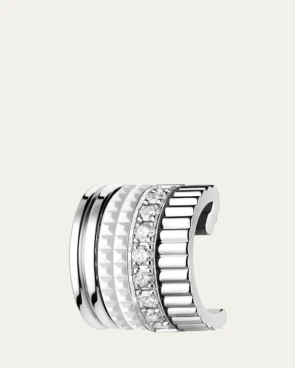 Boucheron Quatre Double White Edition Single Clip Earring - White Gold