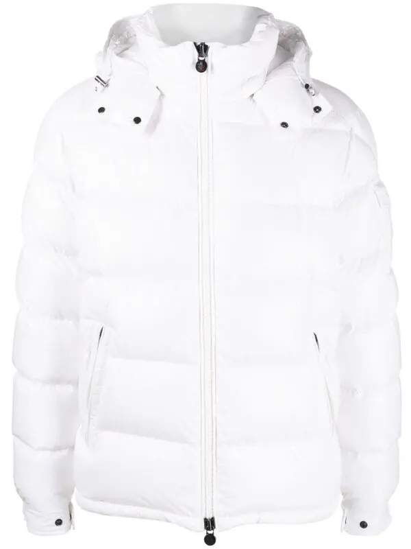 Moncler Maya Hooded Puffer Jacket - White