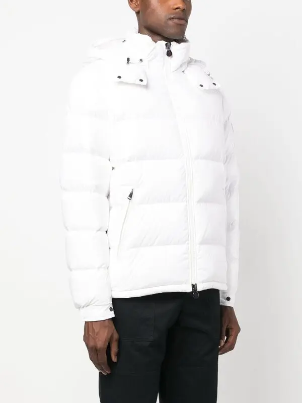 Moncler Maya Hooded Puffer Jacket - White