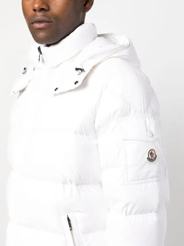 Moncler Maya Hooded Puffer Jacket - White