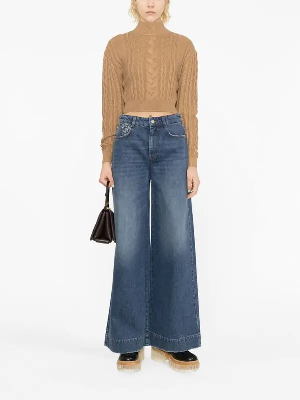 Stella McCartney Logo Print Wide-leg Jeans