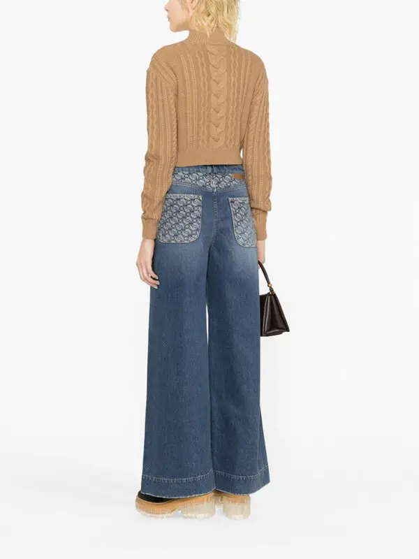 Stella McCartney Logo Print Wide-leg Jeans
